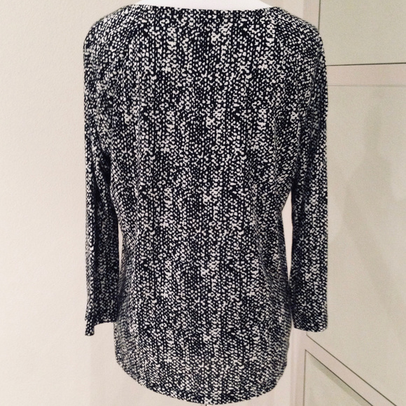 Talbots | Tops | Talbots Black And White 34 Sleeve Soft Knit Top | Poshmark